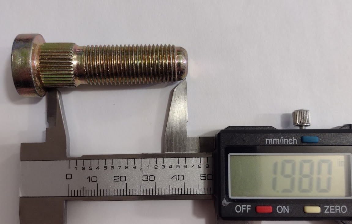 1/2" x 2" Long Wheel Stud